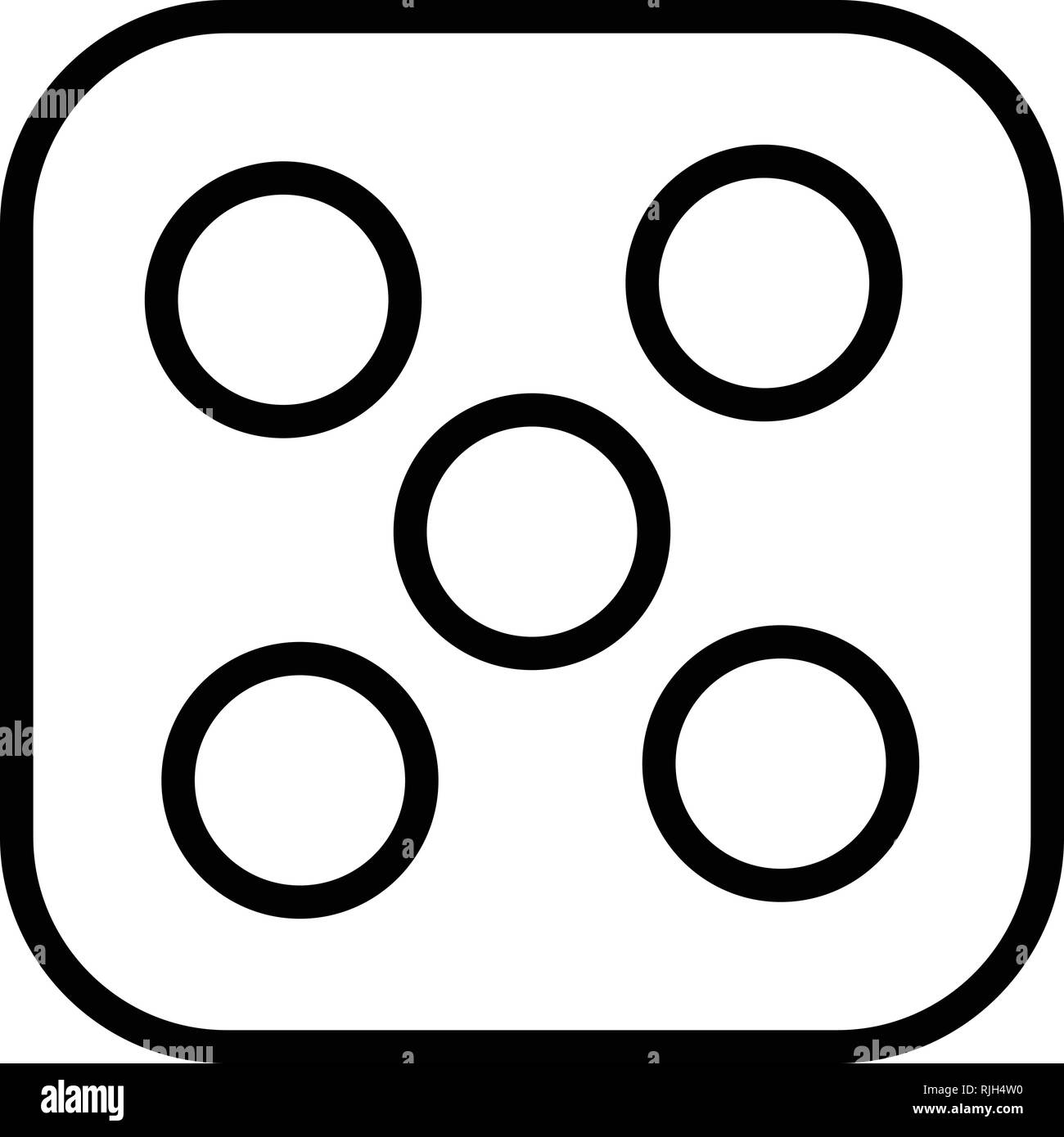 5 dice Stock Vector Images - Alamy