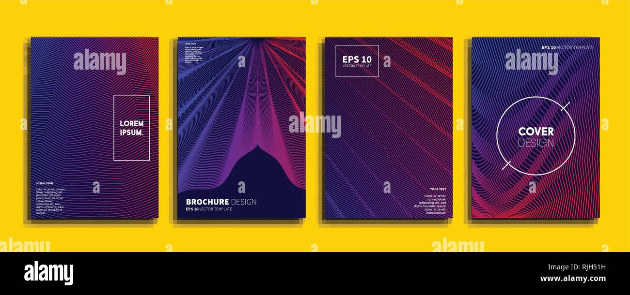 Minimal Vector cover designs. Future Poster template Stock Vector Image ...