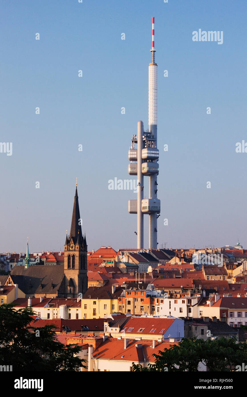 Communications Tower in Prague Stock Photo - Alamy