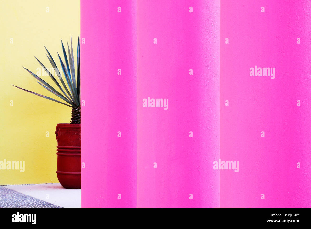 Pink Architectural Columns Stock Photo - Alamy