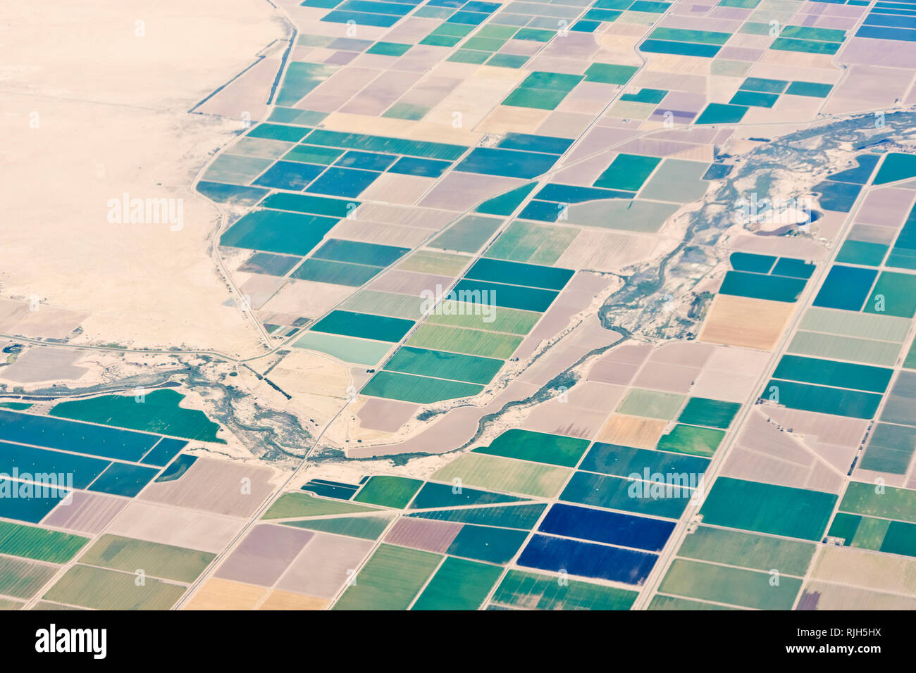 Patchwork farm fields from above hi-res stock photography and images ...