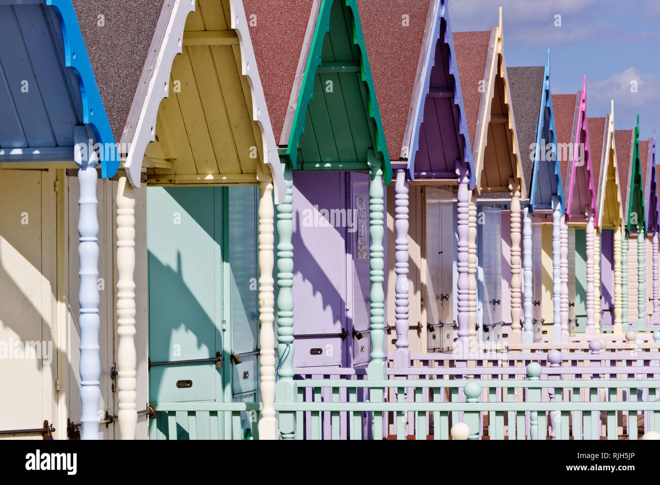 Row of Colorful Beach Homes Stock Photo - Alamy
