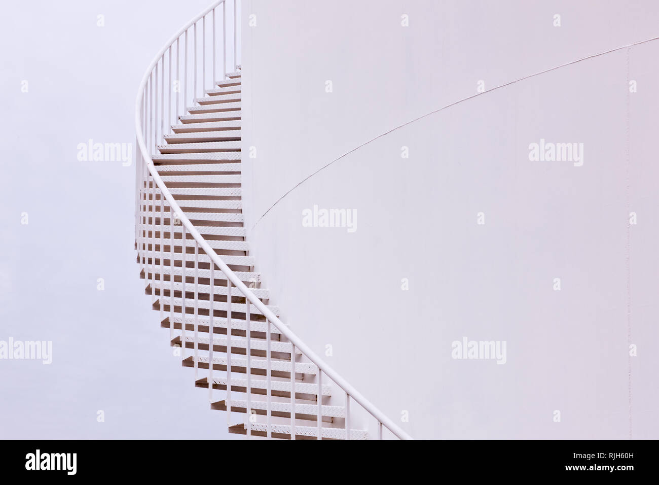 Winding silo stairs Stock Photo - Alamy