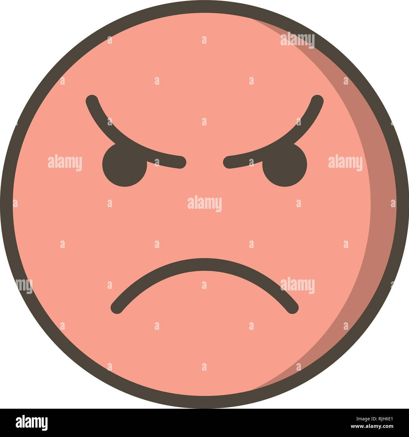 Angry Emoticon Vector Icon Sign Icon Vector Illustration For Personal ...