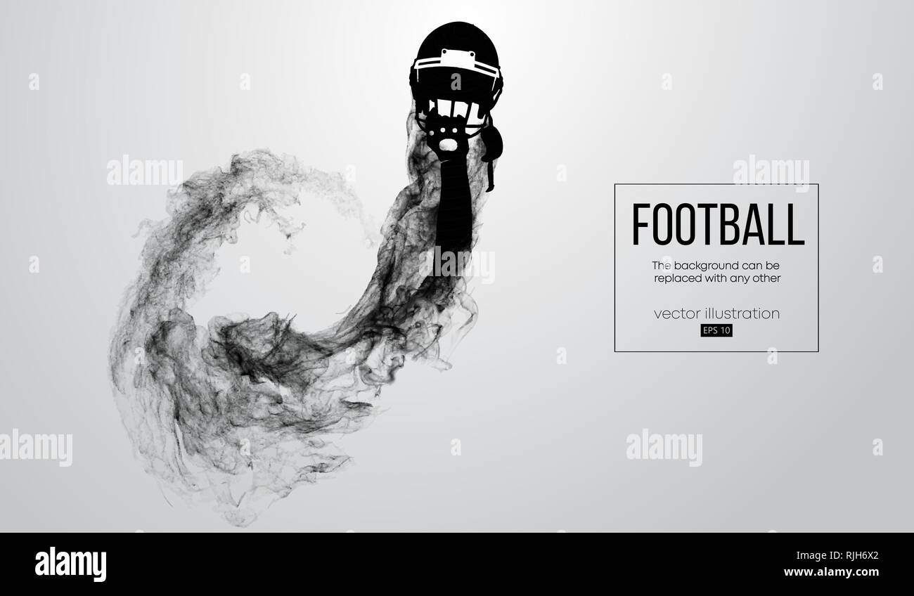 Abstract silhouette of a american football helmet Stock Vector Image ...