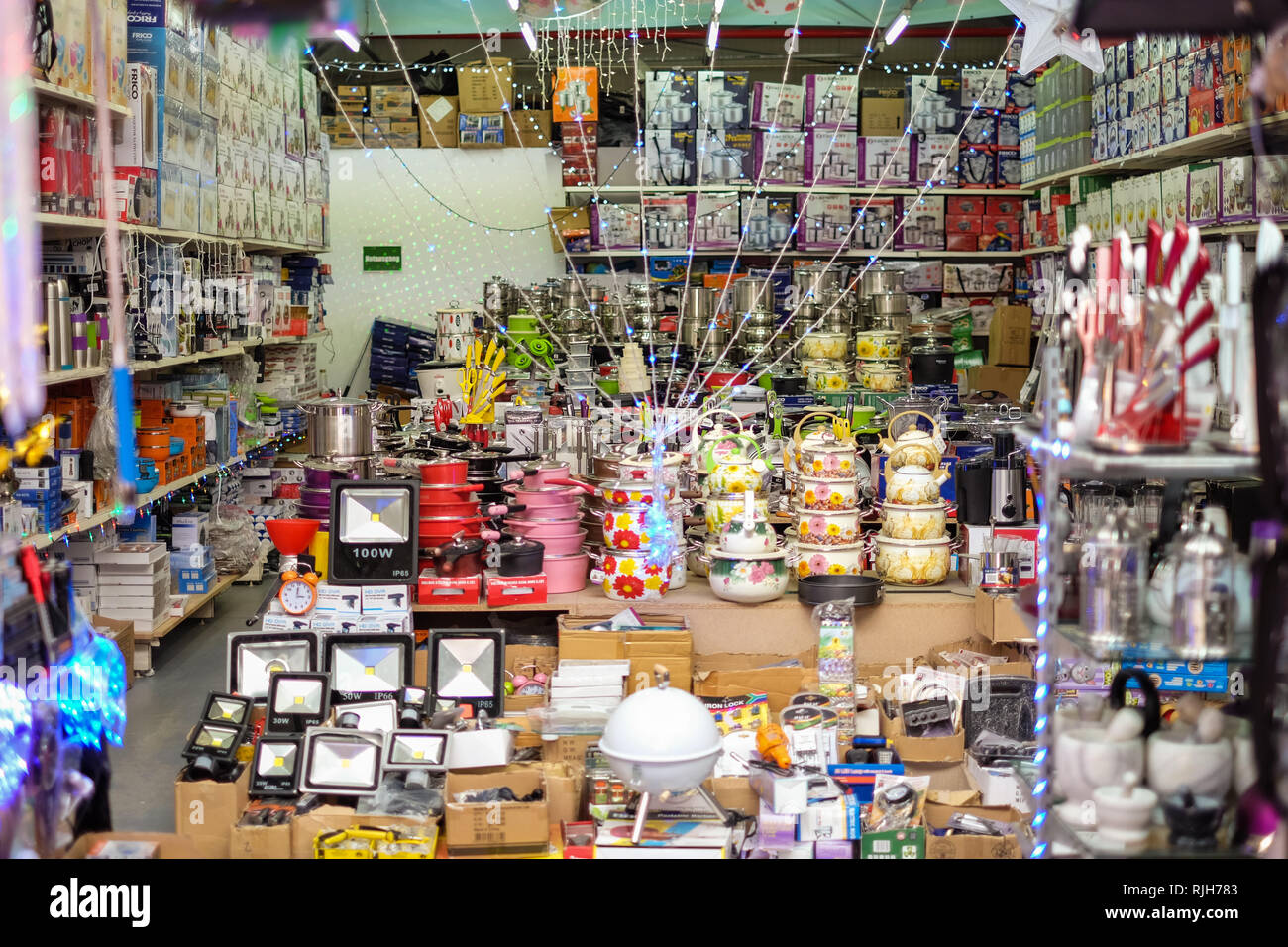 Vietnamese shop for pots and kitchen utensils Stock Photo - Alamy