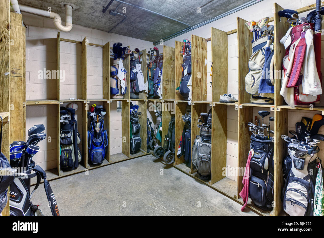 Storage Room for Golf Clubs Stock Photo - Alamy