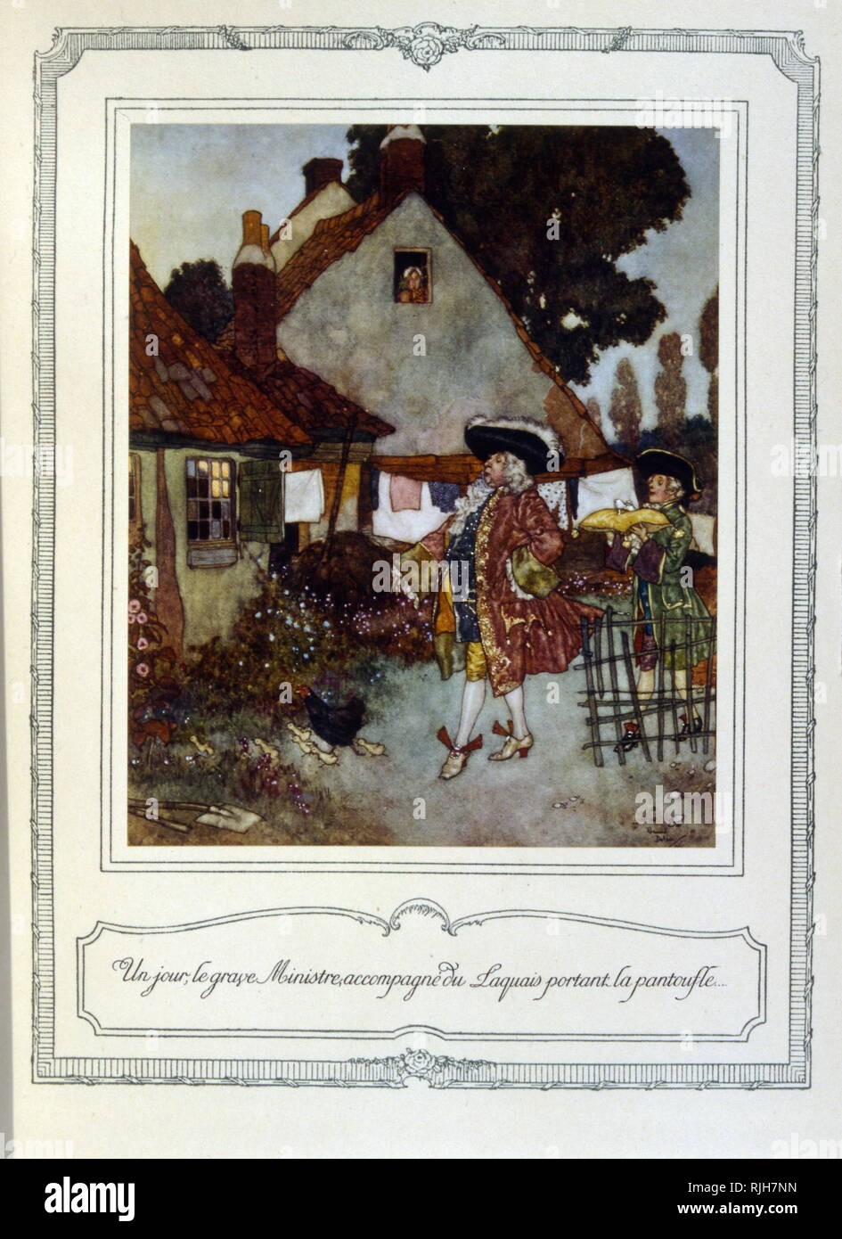 Chromolithograph of the story of Cendrillon (Cinderella). The good ...