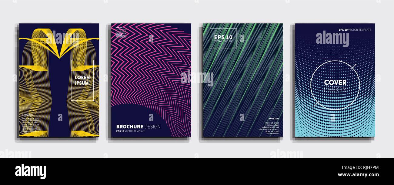 Minimal Vector cover designs. Future Poster template Stock Vector Image ...