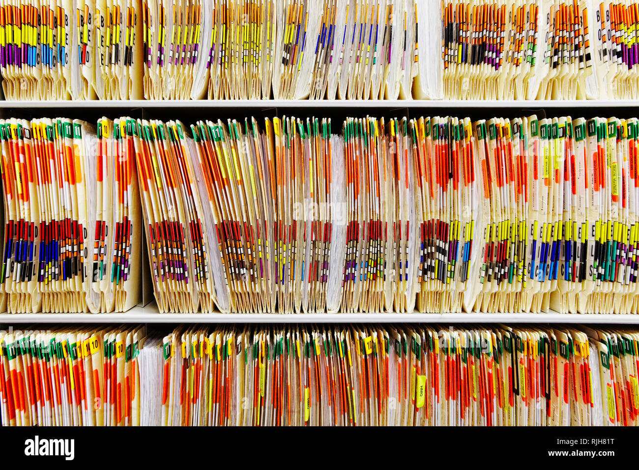 Colorful Medical Folders Stock Photo - Alamy