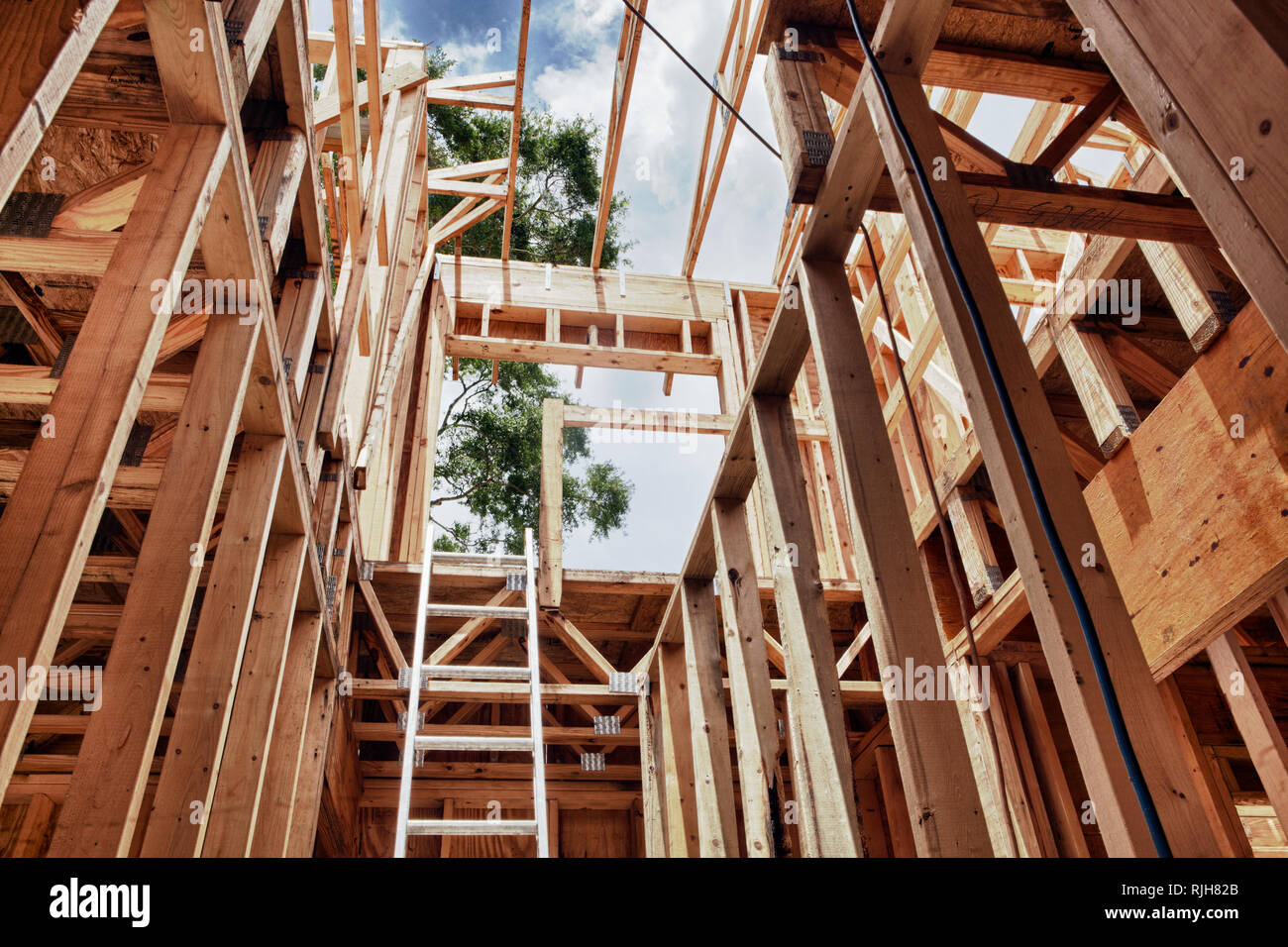 Extension Ladder and Framing Stock Photo - Alamy