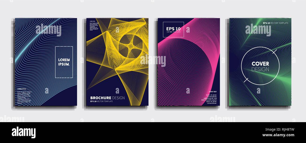 Minimal Vector cover designs. Future Poster template Stock Vector Image ...