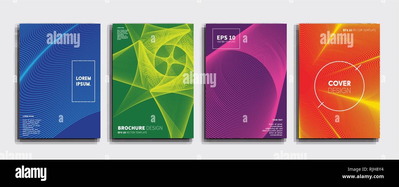 Minimal Vector cover designs. Future Poster template Stock Vector Image ...