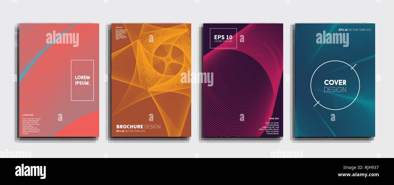 Minimal Vector cover designs. Future Poster template Stock Vector Image ...