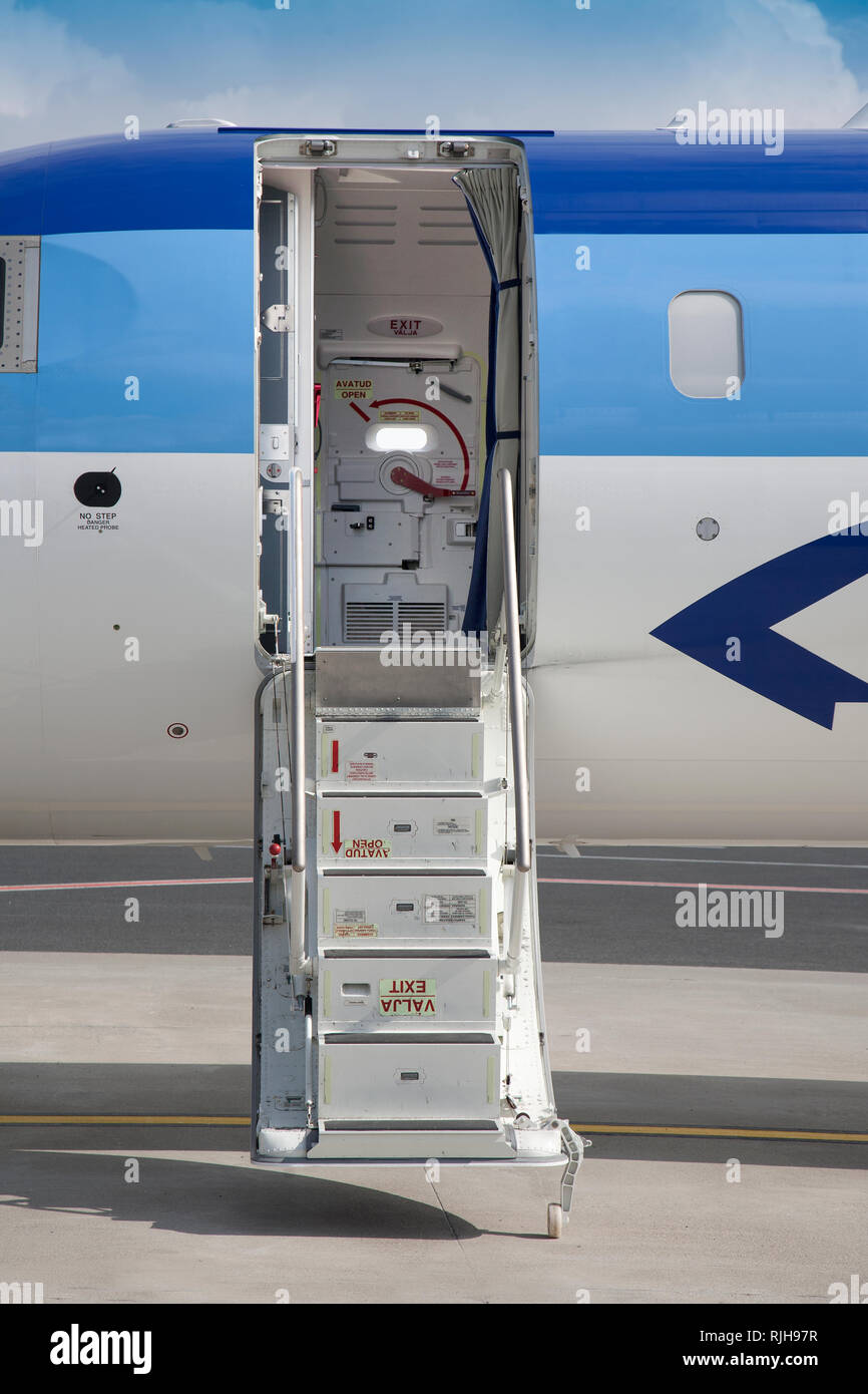 Open Airplane Stairs Stock Photo - Alamy