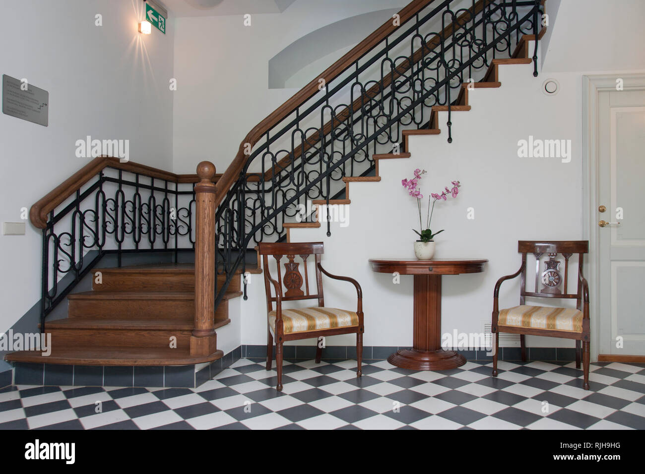 Staircase in an Elegant Hall Stock Photo - Alamy