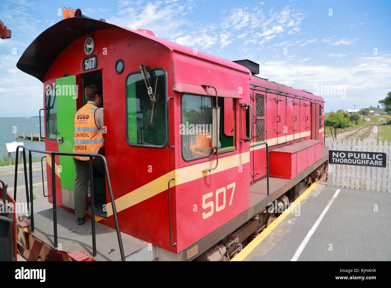 The Cockle Train's Diesel engine in Victor Harbor, South Australia ...