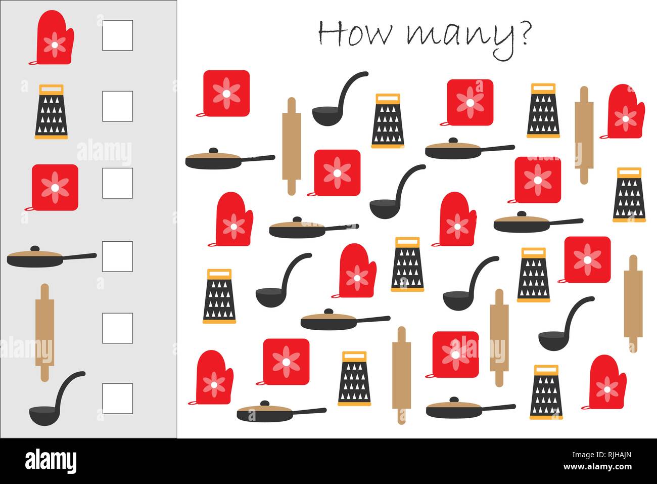 How many counting game with cooking pictures for kids, educational ...