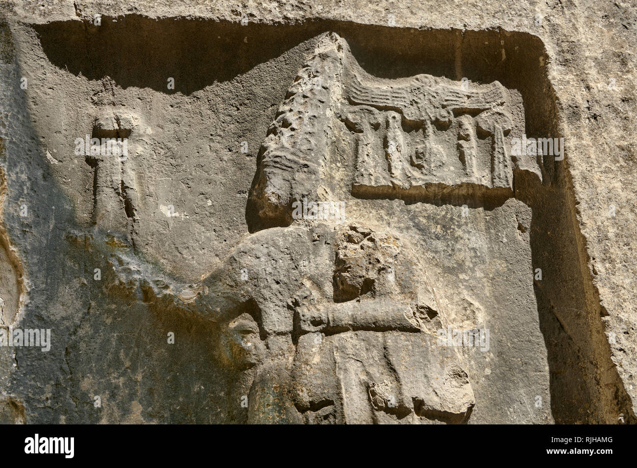 Sculpture of god Sharruma and King Tudhaliya from the 13th century BC ...