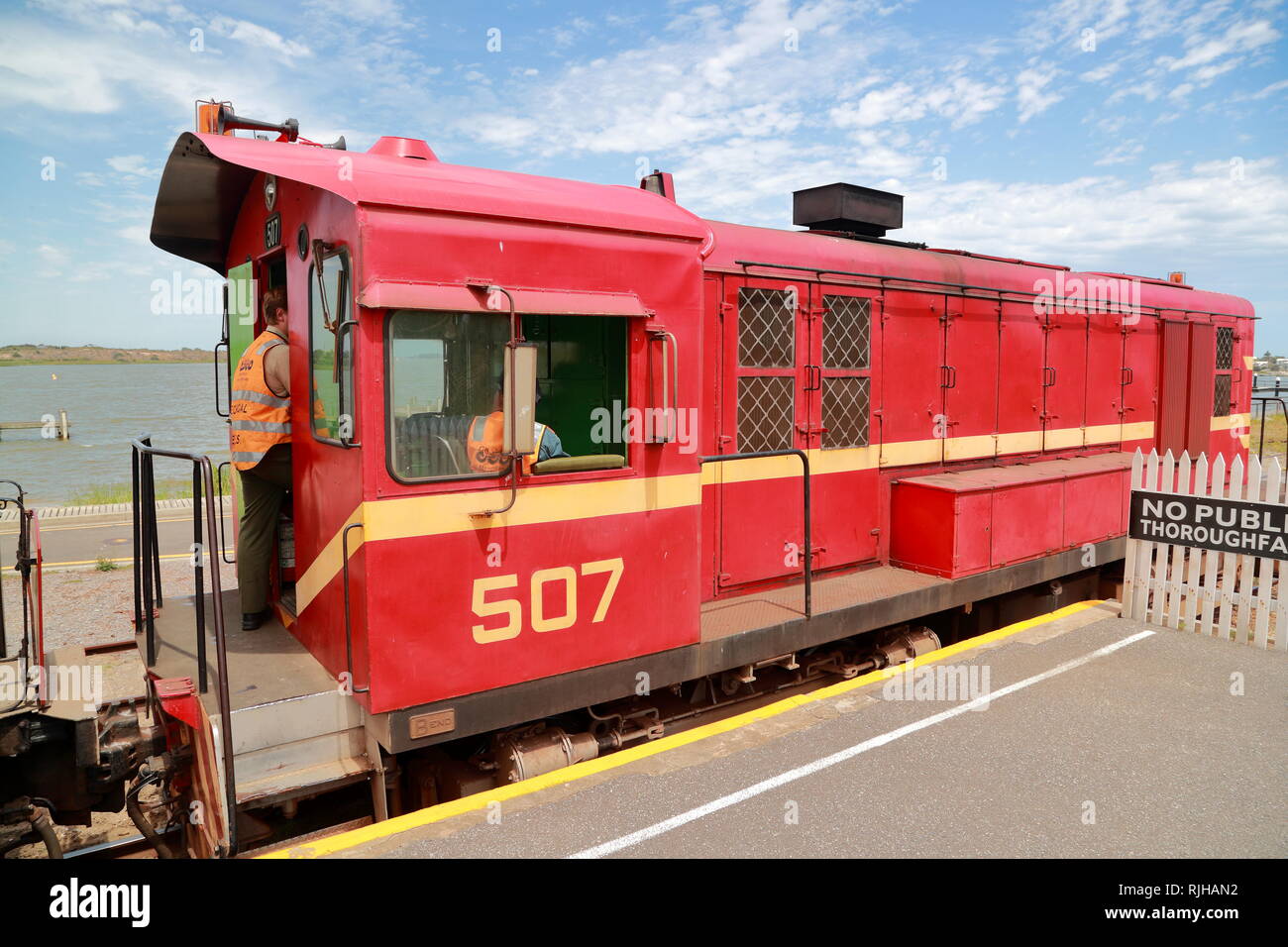 The Cockle Train's Diesel engine in Victor Harbor, South Australia ...