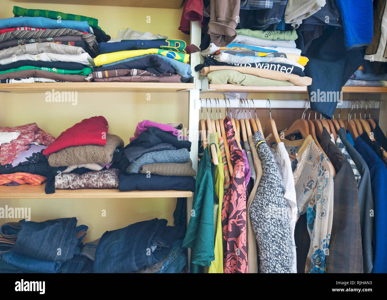 Closet Full of Clothing Stock Photo - Alamy