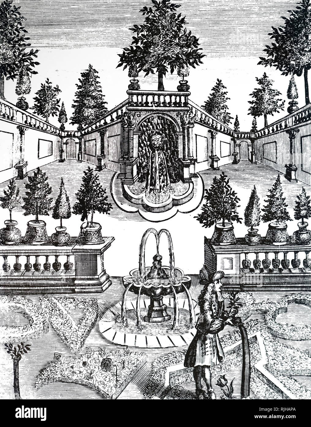 Garden engraving hi-res stock photography and images - Alamy