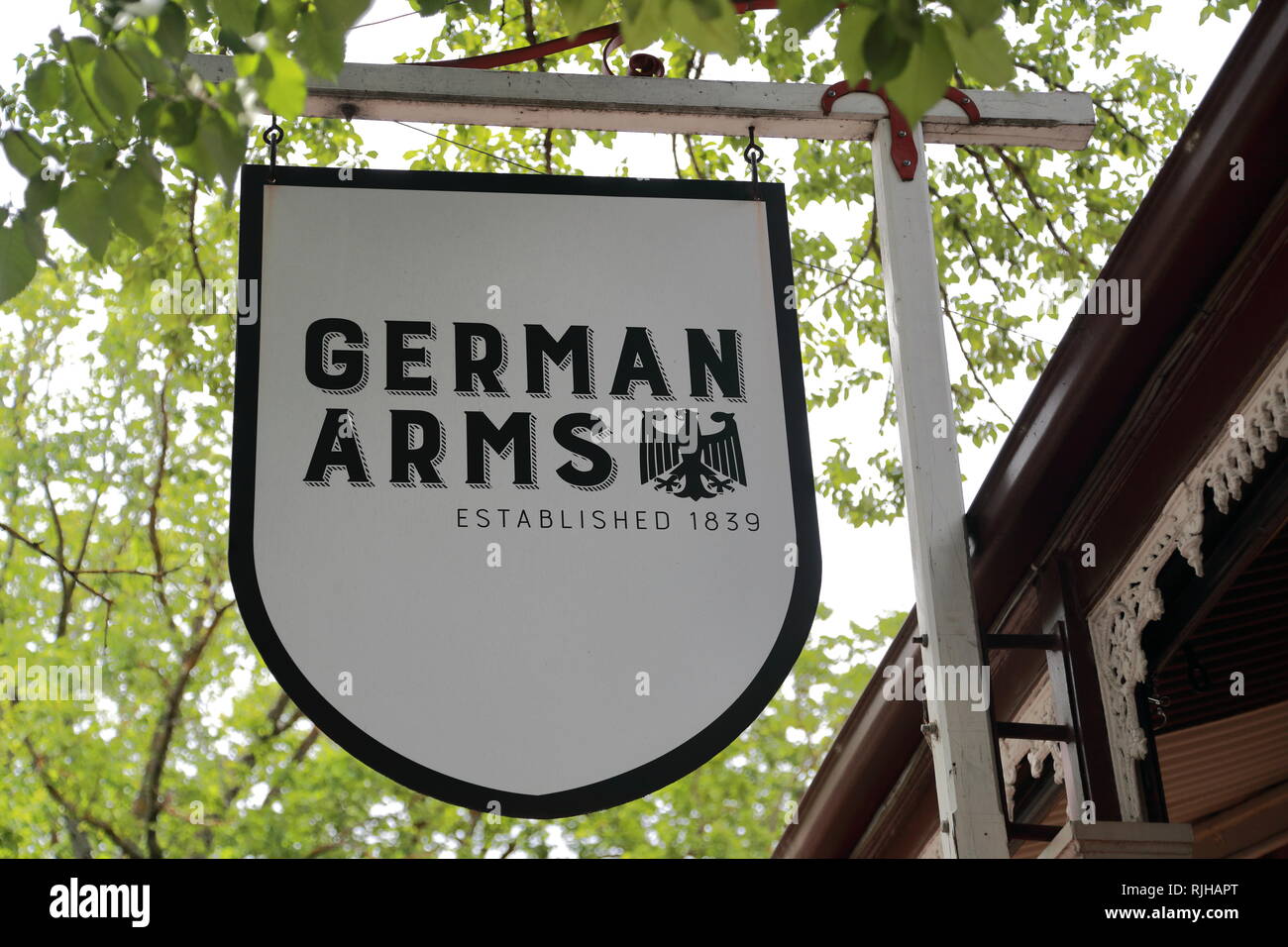 Sign at The German Arms in Hahndorf, South Australia Stock Photo - Alamy