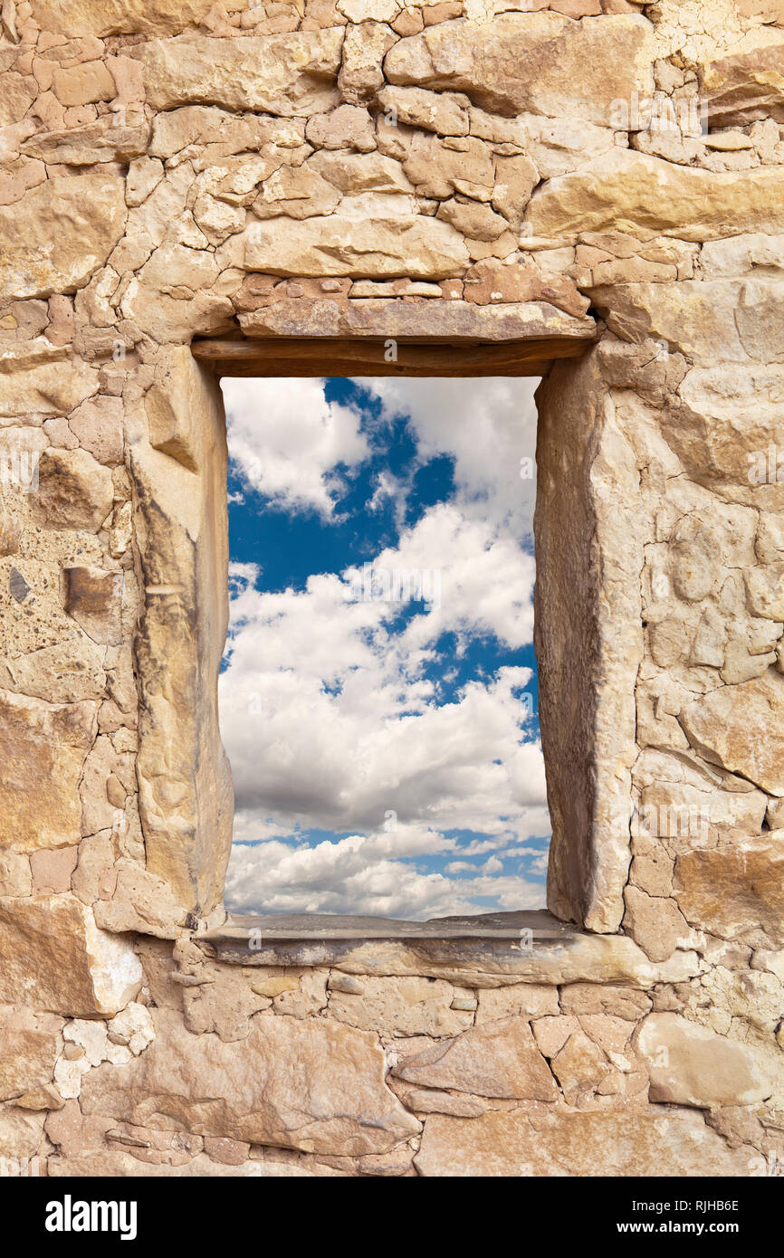 Stone Window Showing the Sky Stock Photo - Alamy