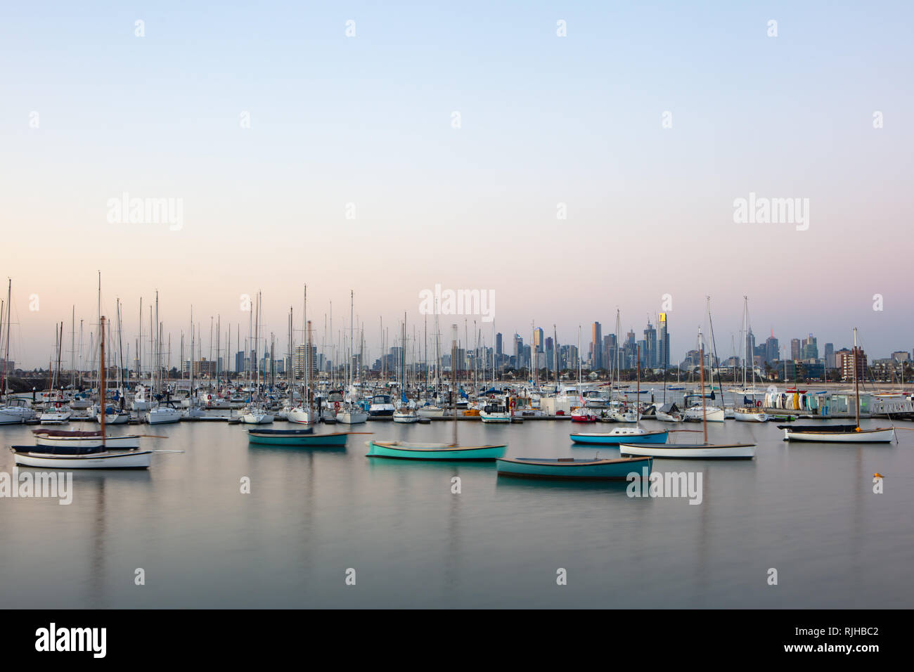 Melbourne Summer Sunset Stock Photo - Alamy