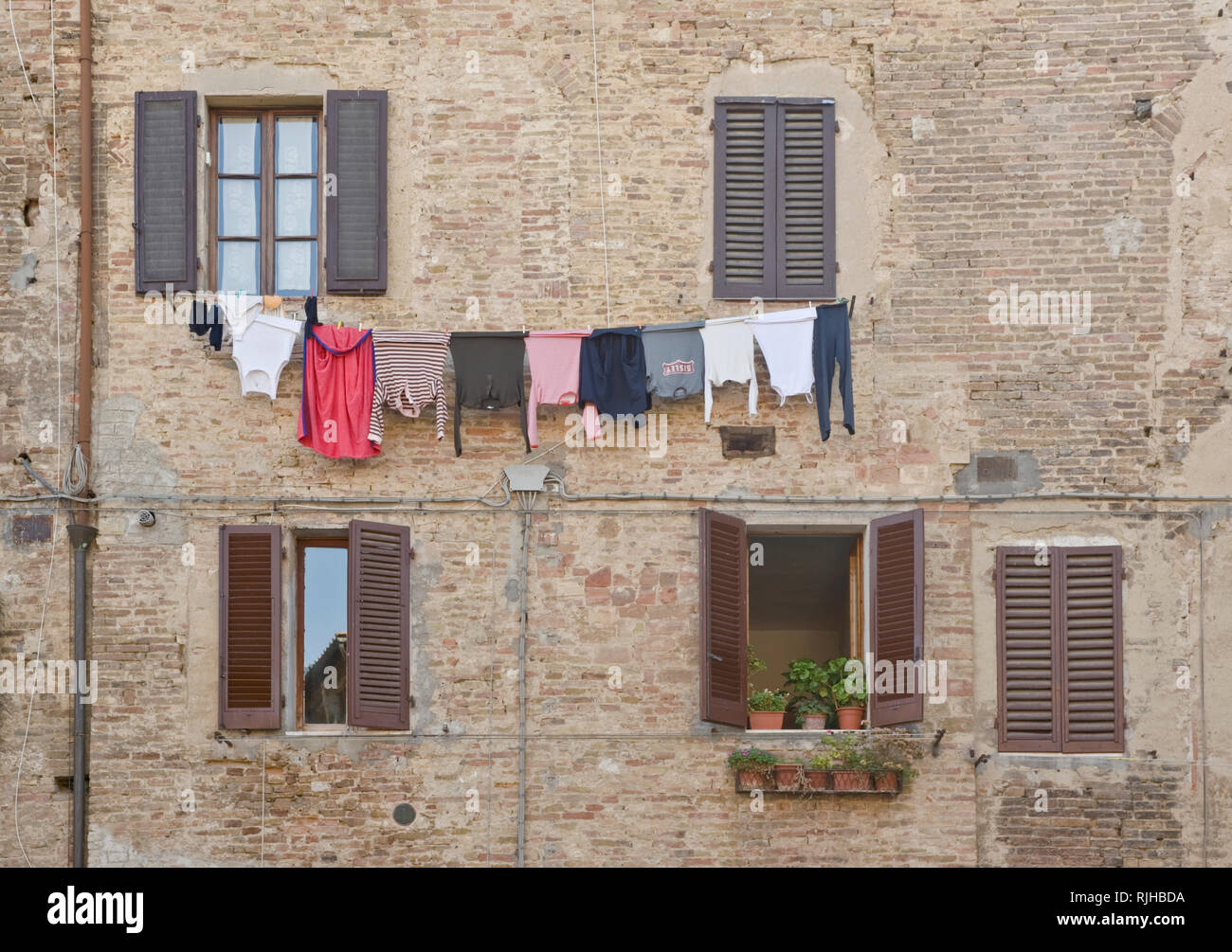 Laundry Out to Dry Stock Photo - Alamy