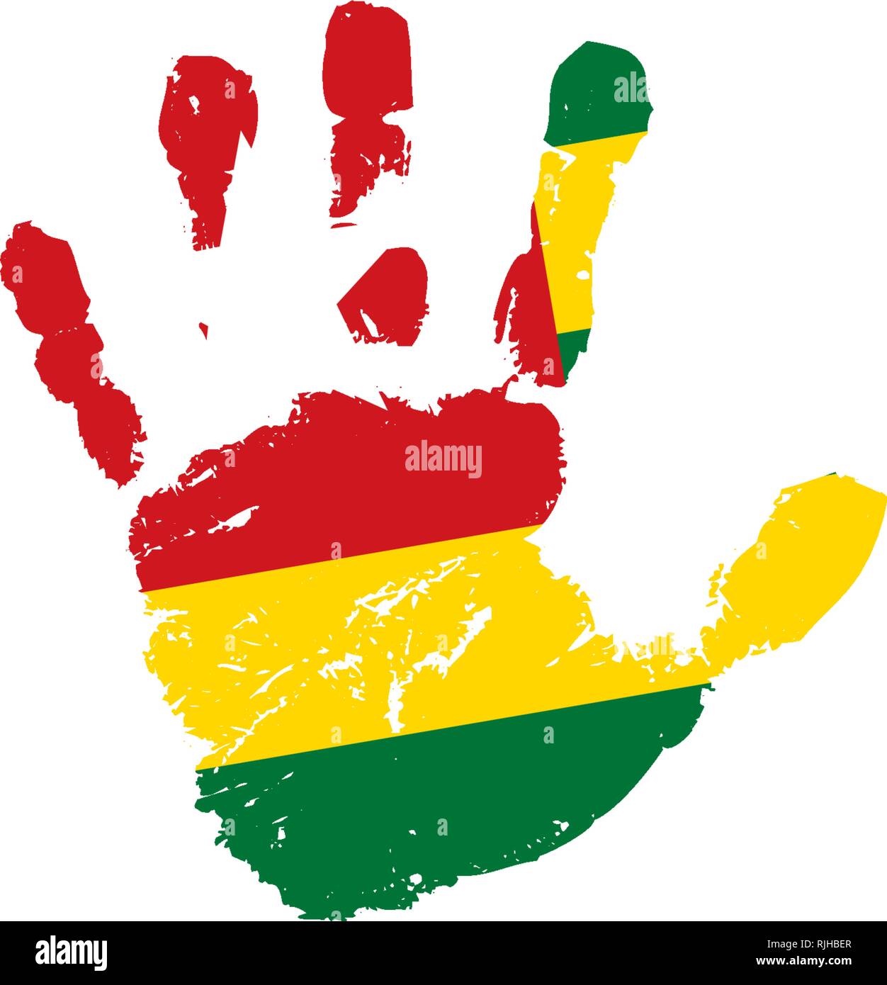 togo flag and hand on white background. Vector illustration Stock ...