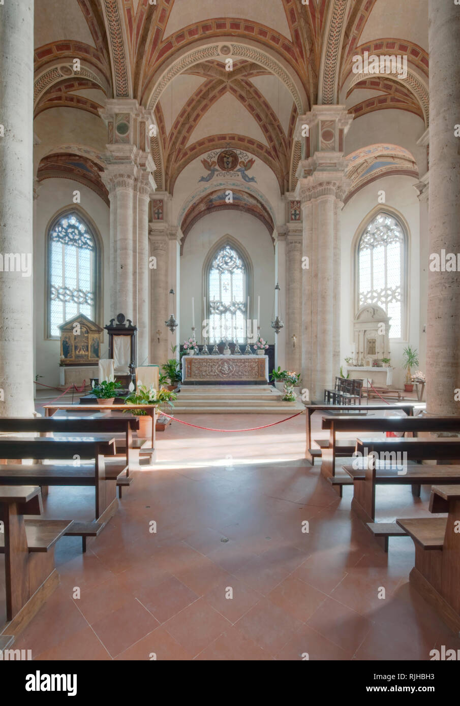 Pienza Cathedral Interior Stock Photo - Alamy