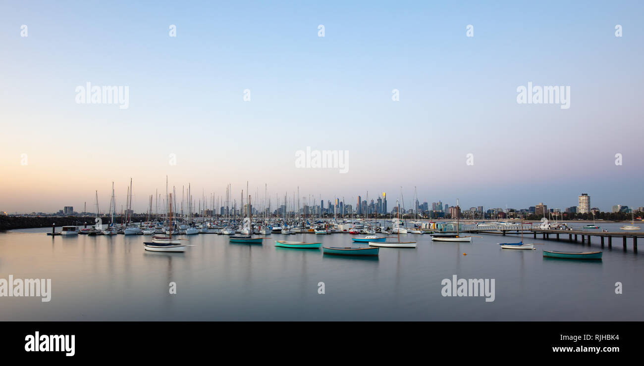 Melbourne Summer Sunset Stock Photo - Alamy