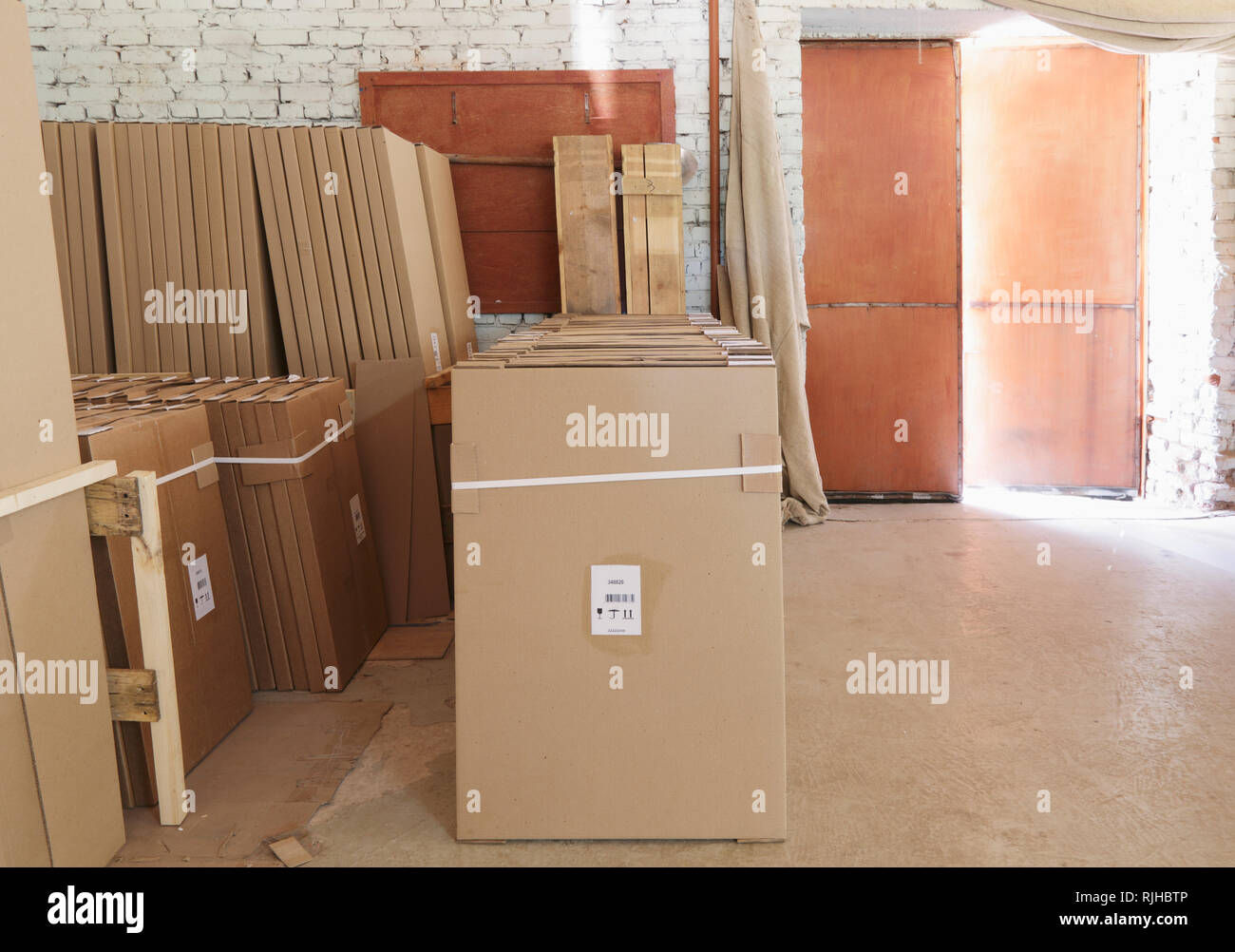 Factory Warehouse Boxes Stock Photo - Alamy Factory Warehouse Boxes Stock Photo - Alamy