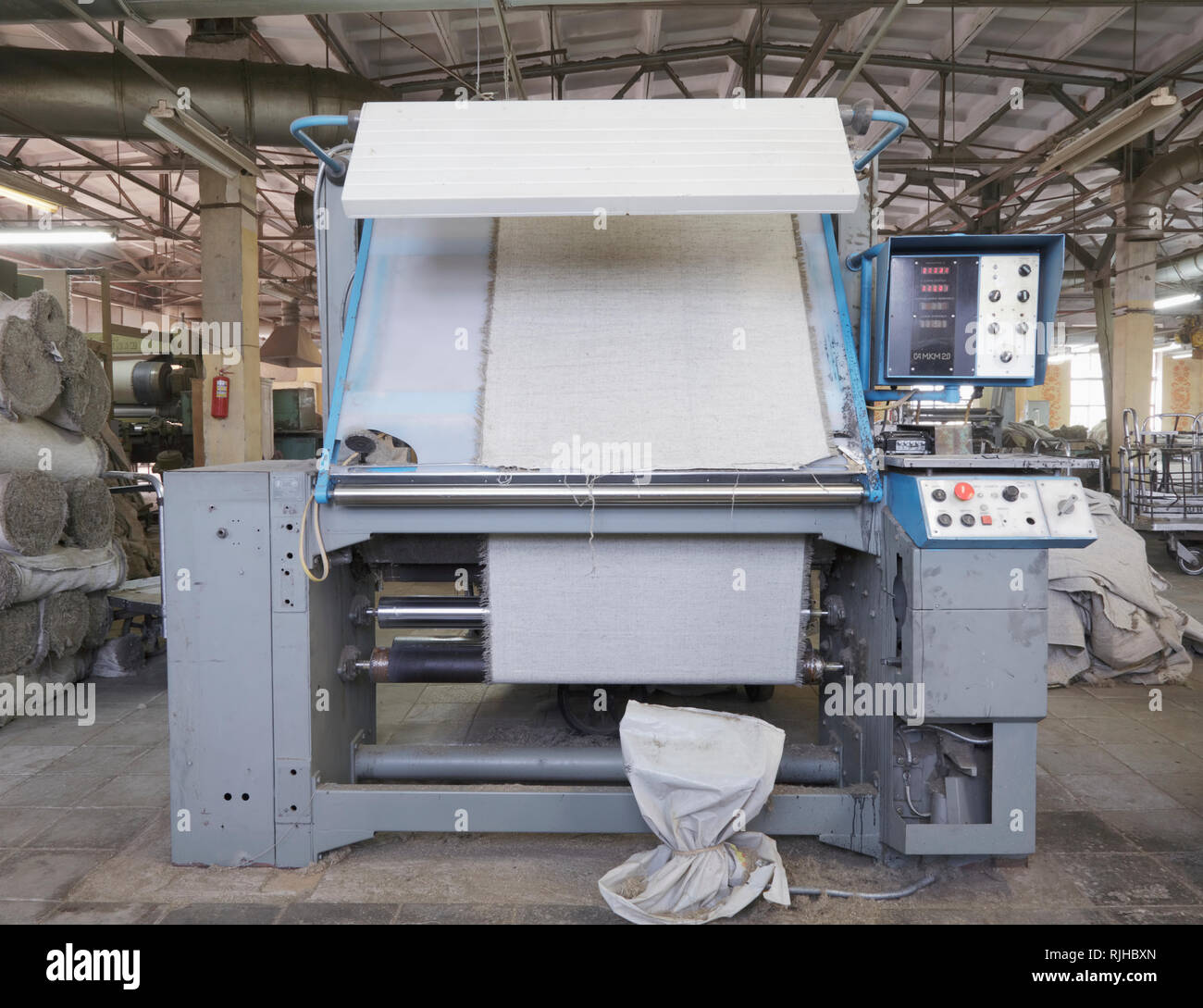 Canvas Trimming Machine Stock Photo - Alamy