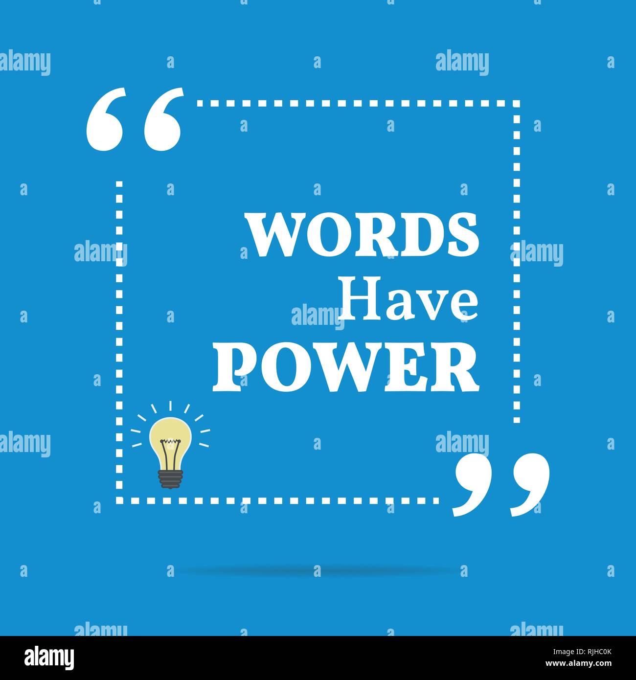 Inspirational motivational quote. Words have power. Simple trendy ...