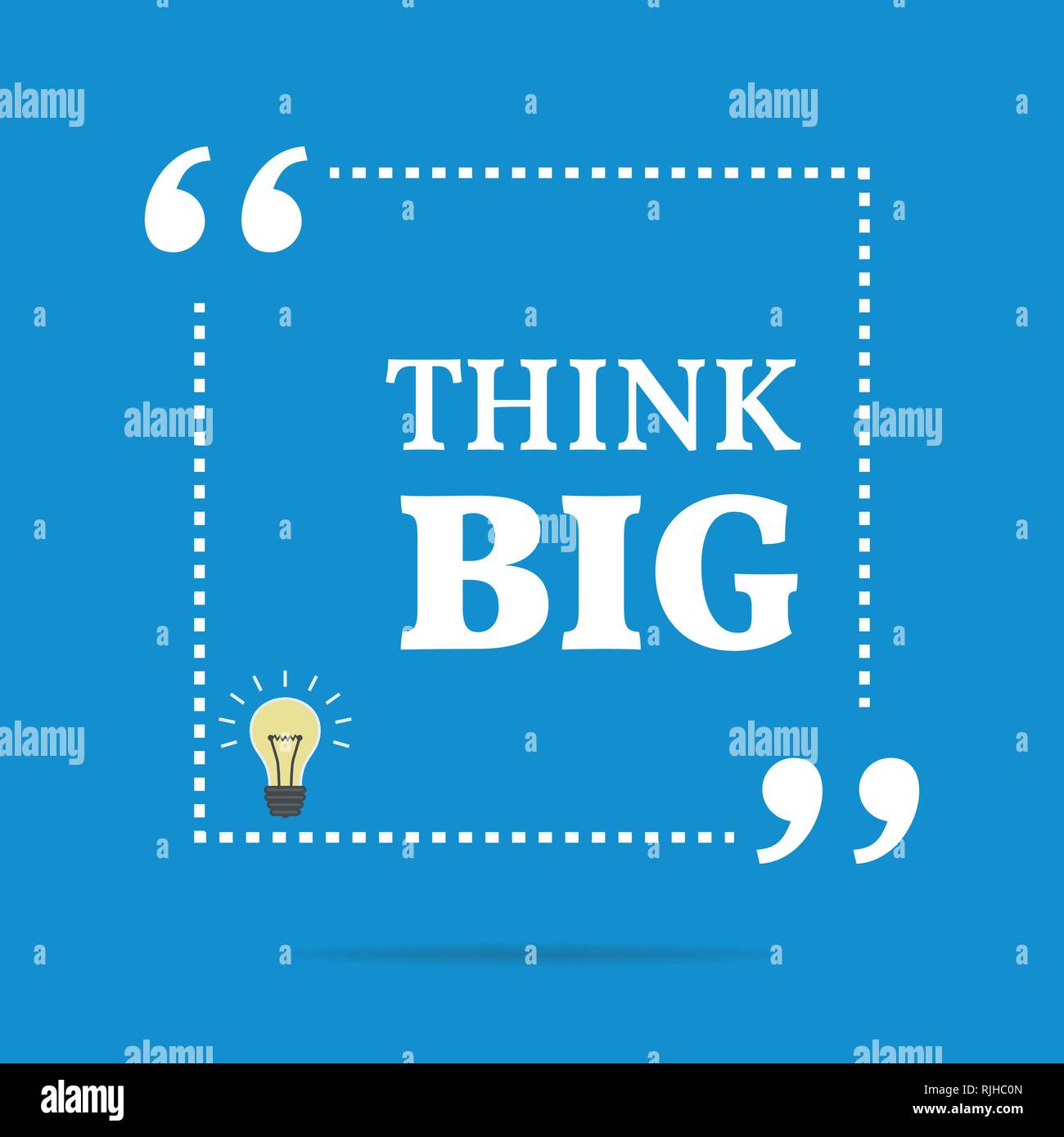 Inspirational motivational quote. Think big. Simple trendy design Stock ...