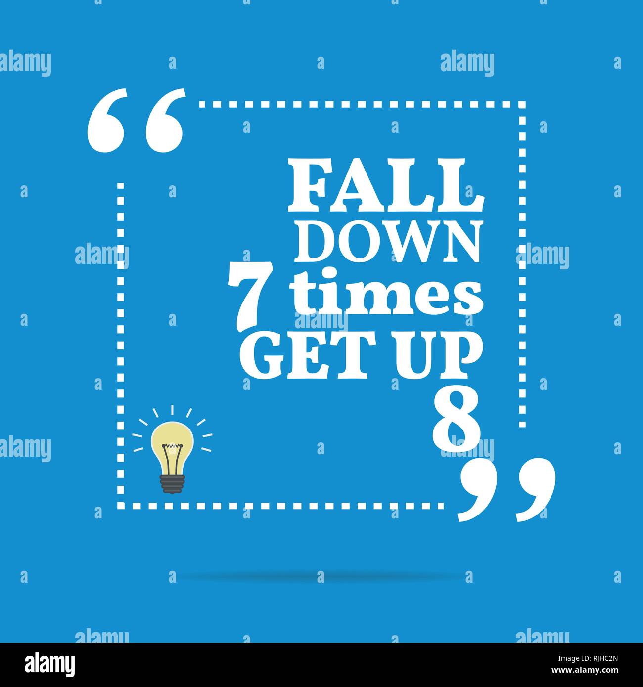 Inspirational motivational quote fall down hi-res stock photography and ...