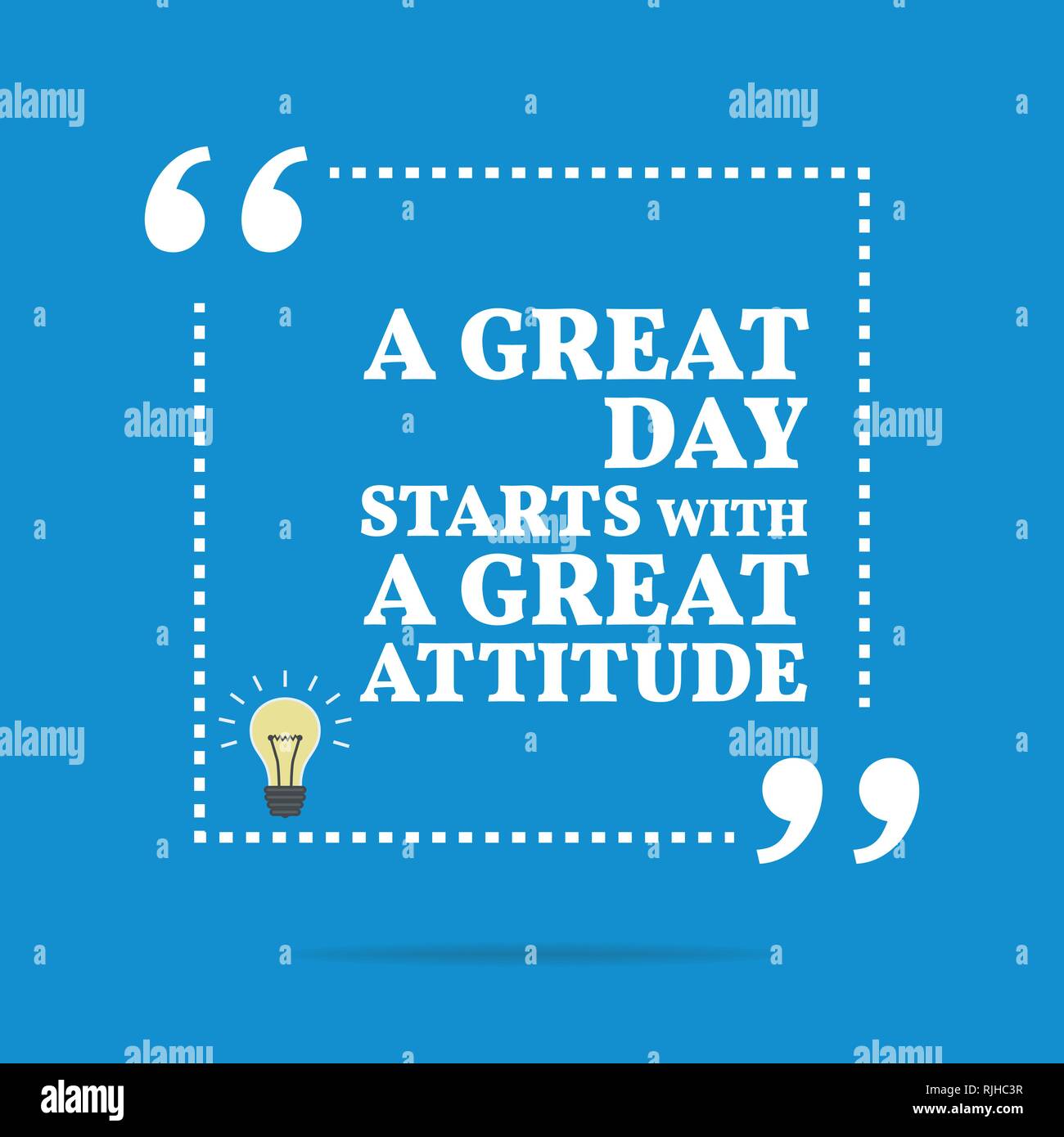 Inspirational motivational quote. A great day starts with a great ... Inspirational motivational quote. A great day starts with a great ...
