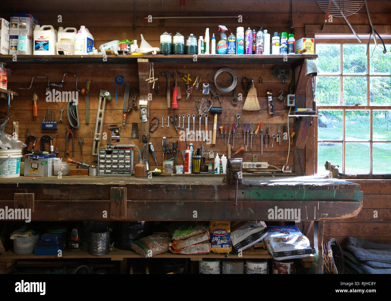 Work Bench and Tools Stock Photo - Alamy