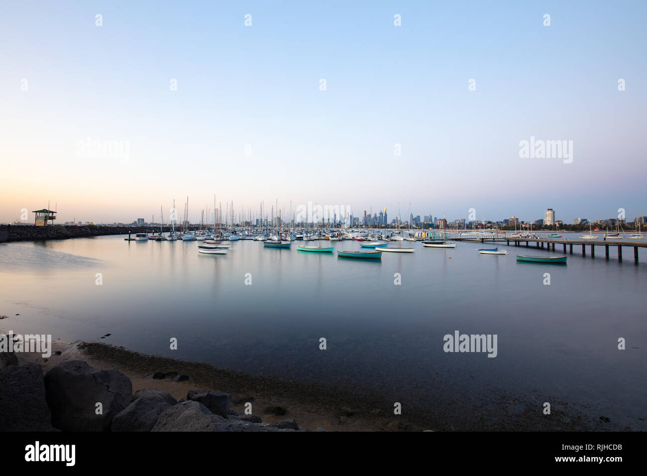 Melbourne Summer Sunset Stock Photo - Alamy
