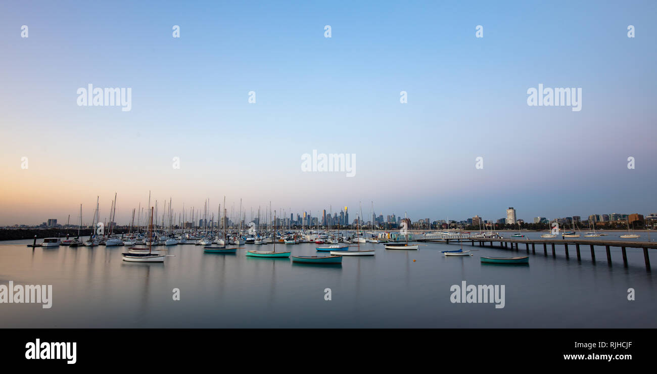 Melbourne Summer Sunset Stock Photo - Alamy