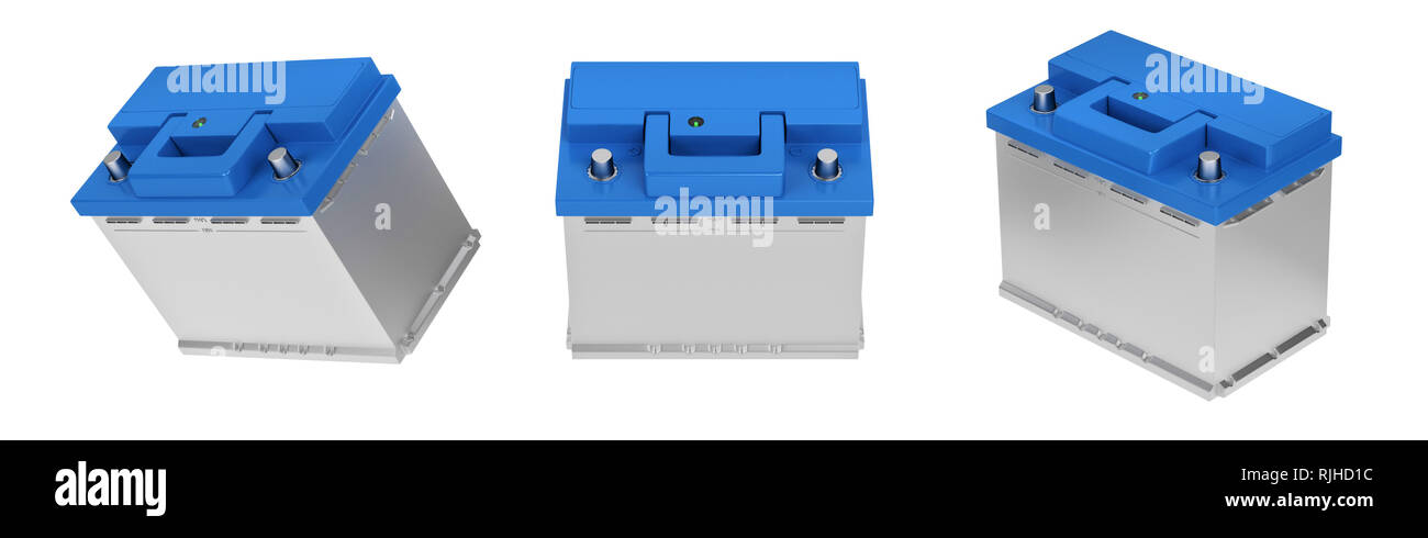 3D rendering. Car battery on white background Stock Photo - Alamy