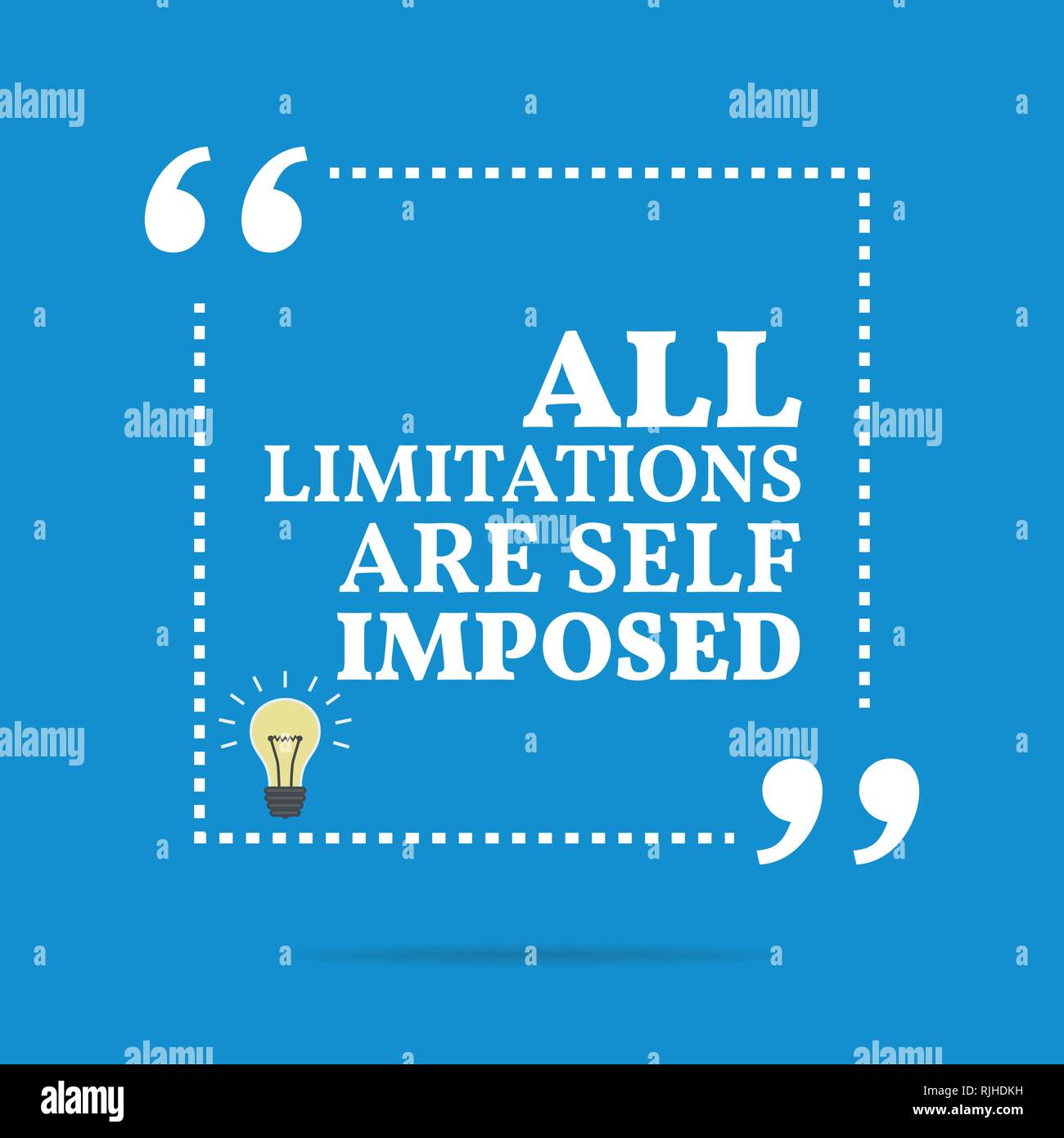 Inspirational motivational quote. All limitations are self imposed ...