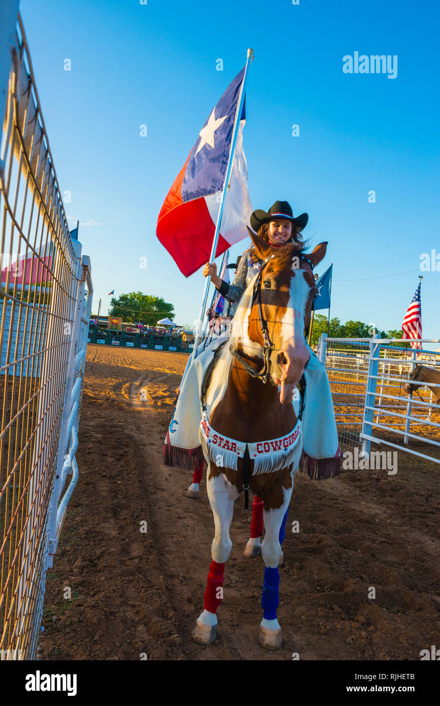 Rodeo entertainment The Lone Star Cowgirls showing pride and patriotism ...