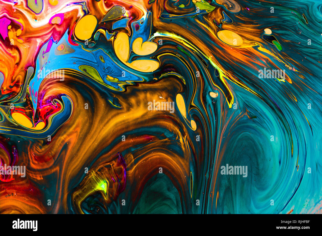 Traditional Ottoman Turkish abstract marbling art patterns as ...