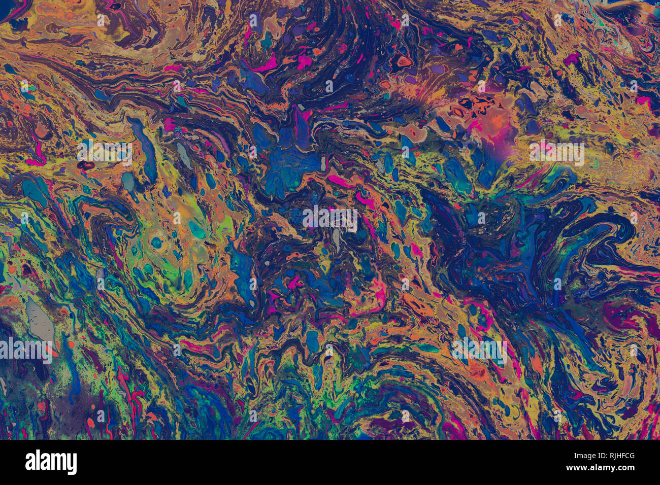 Traditional Ottoman Turkish abstract marbling art patterns as ...