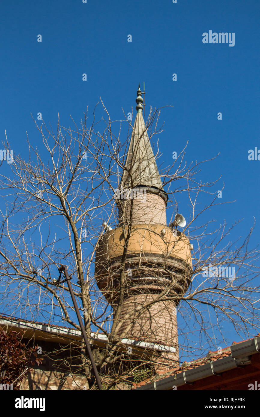 Minaret of an Ottoman style mosque Mosques in view Stock Photo - Alamy
