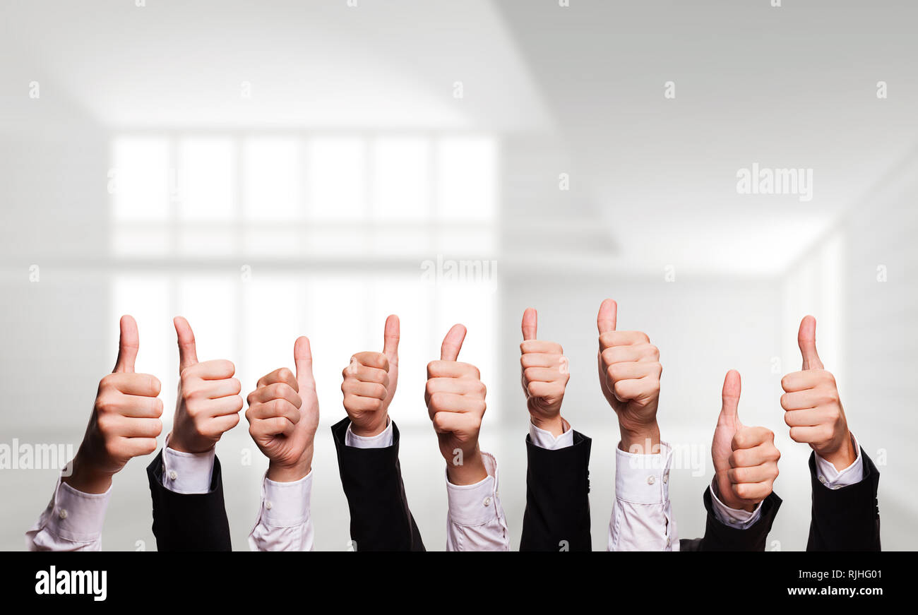 many thumbs up Stock Photo - Alamy