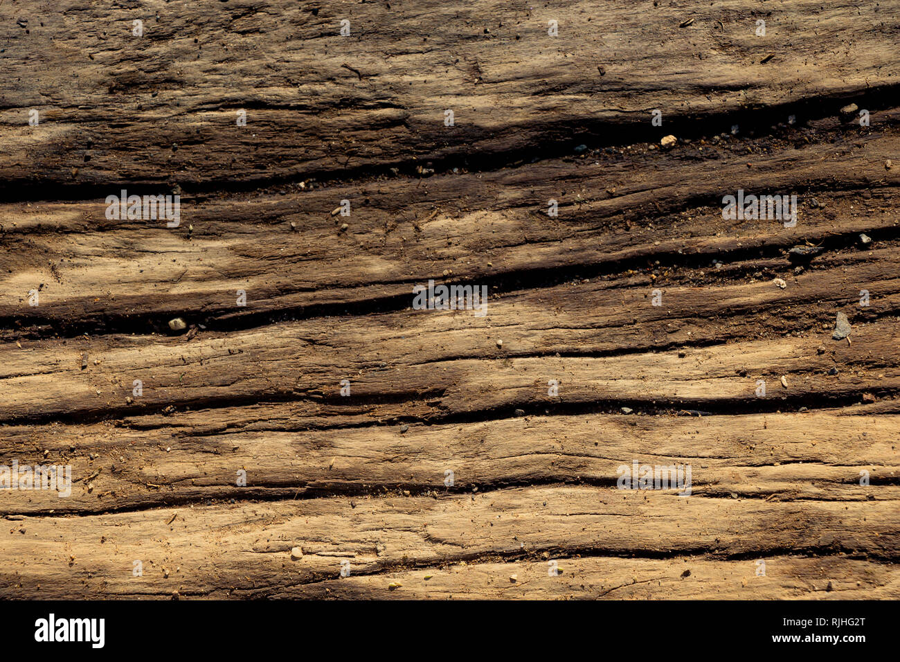 Texture details of an old wooden plunks as background Stock Photo - Alamy